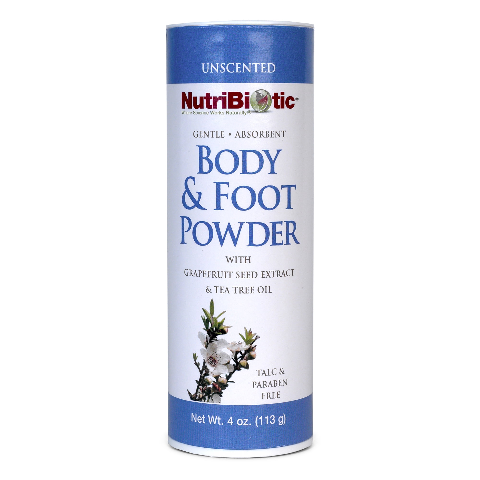 NutriBiotic Body & Foot Powder, Unscented, 4 Oz - Walmart.com
