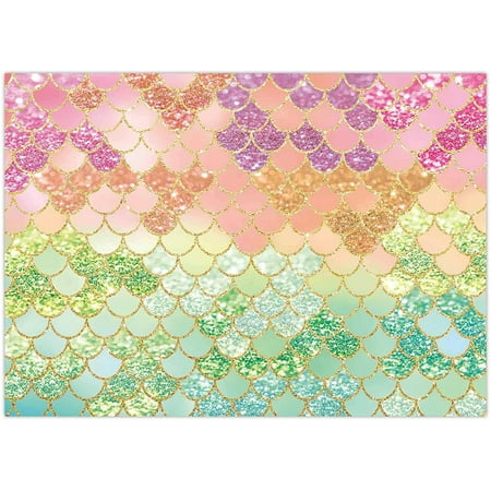 JOYWEI7x5FT Mermaid Scales Backdrop Under The Sea Our Little Mermaid ...