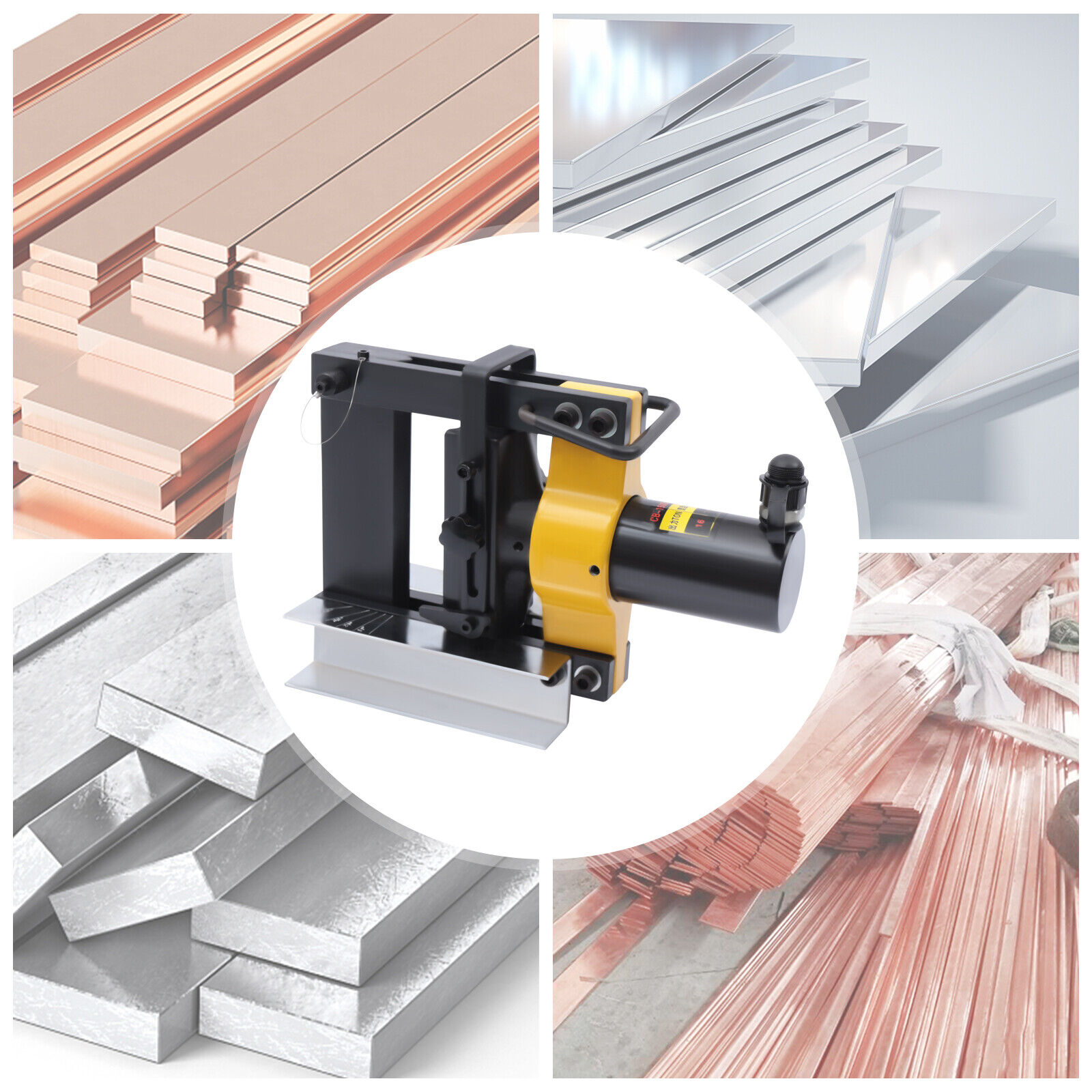 TOOL1SHOoo Hydraulic Busbar Cutter 16 Tons 6 inch Blade Bus Bar Cutting ...