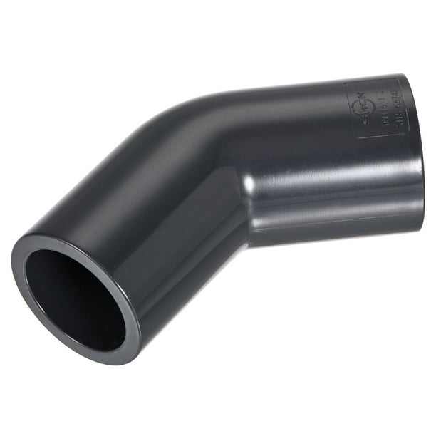 Uxcell UPVC Elbow Pipe Fitting DN15 1/2" ID Socket 45 Degree Pipe ...