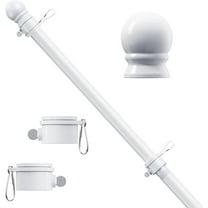 6 FT Flag Pole, Tangle Free Spinning Stainless Steel Weather Resistant ...