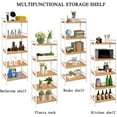 Kinbor 5-Tier Bamboo Shelf Multipurpose Tall Storage Rack Shelving Unit ...