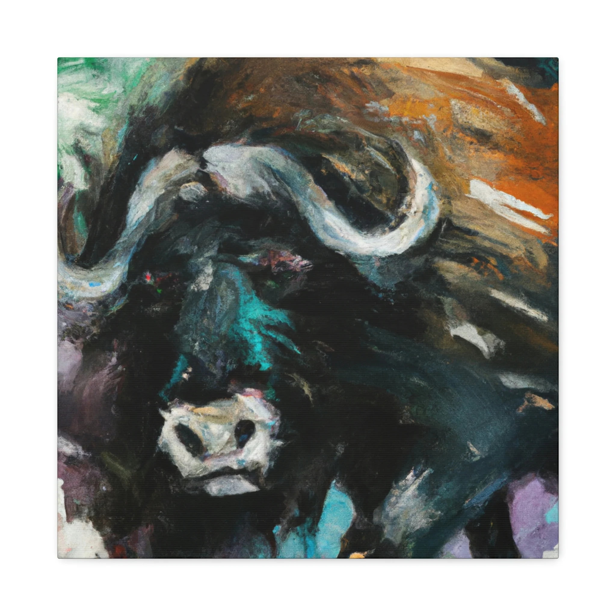 Musk Ox Expressionism - Canvas - Walmart.com
