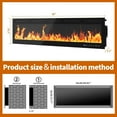 80" in-Wall Electric Fireplace, Smart Recessed or Wall-Mounted, WiFi ...