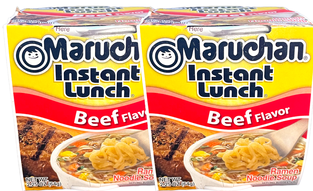Maruchan Instant Lunch Ramen Noodles Soup Cups BEEF Flavor 2.25 oz 2 ...