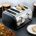 MegaChef 4 Slice Wide Slot Toaster with Variable Browning in Black and ...