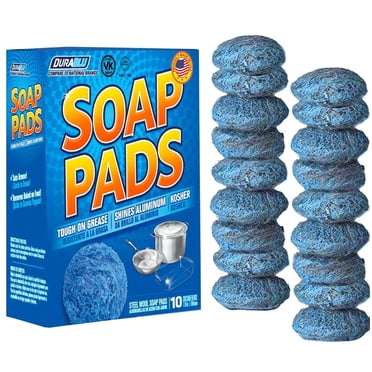 SOS Steel Wool Soap Pads, 50 Count, 98014, Scouring Pads for Tough ...