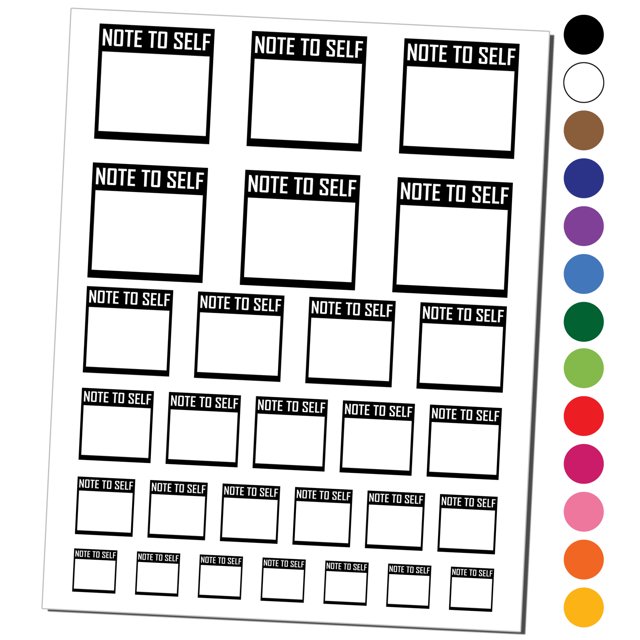 Bold Note to Self Blank Journaling Water Resistant Temporary Tattoo Set ...