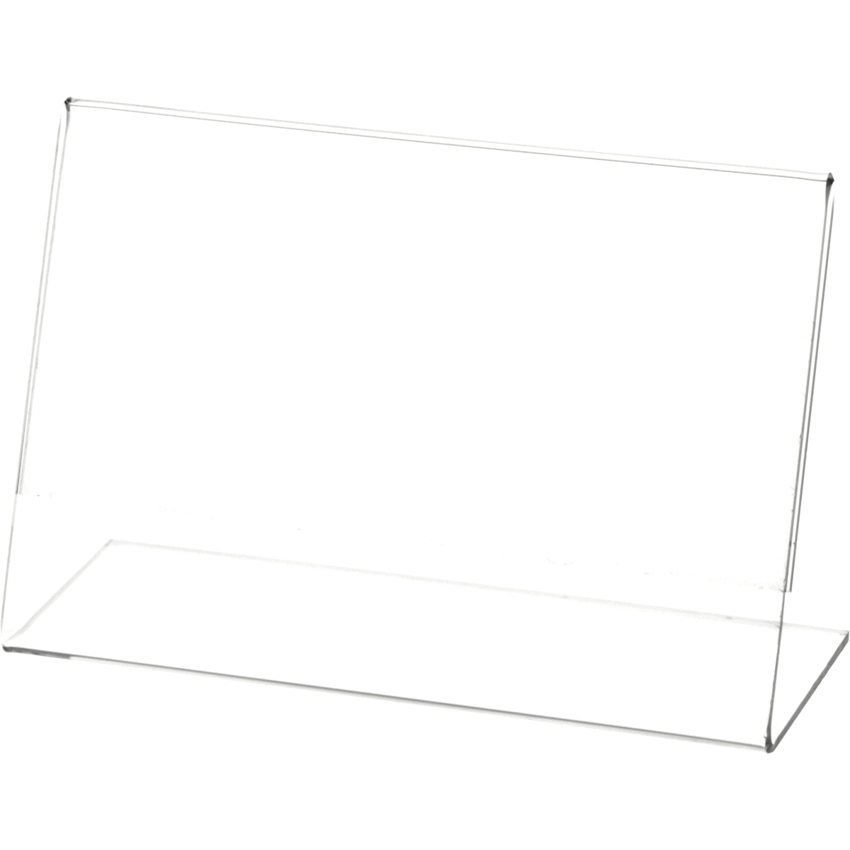 Plymor Clear Acrylic Sign Display / Literature Holder (Angled), 6" W x ...