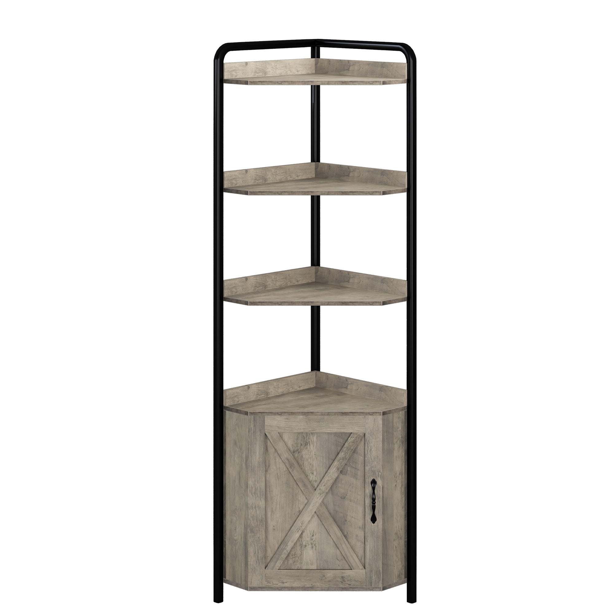 70.9 Inch Corner Cabinet Corner Shelf with Cabinet Bookcase Kitchen ...