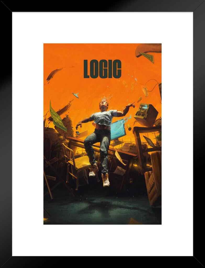 Logic Merch No Pressure Album Cover Art Detail Rap Posters Logic Rapper ...