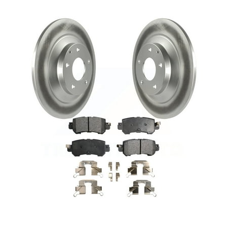 Transit Auto - Rear Coated Disc Brake Rotors And Semi-Metallic Pads Kit ...