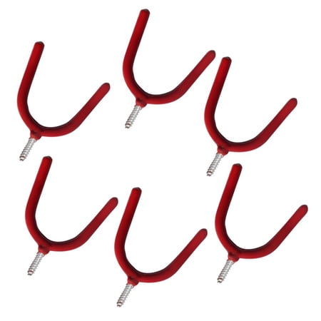 6pcs Y-shaped Screw-in Hook Set Wall-mounted Household Hook Kit with 80 ...