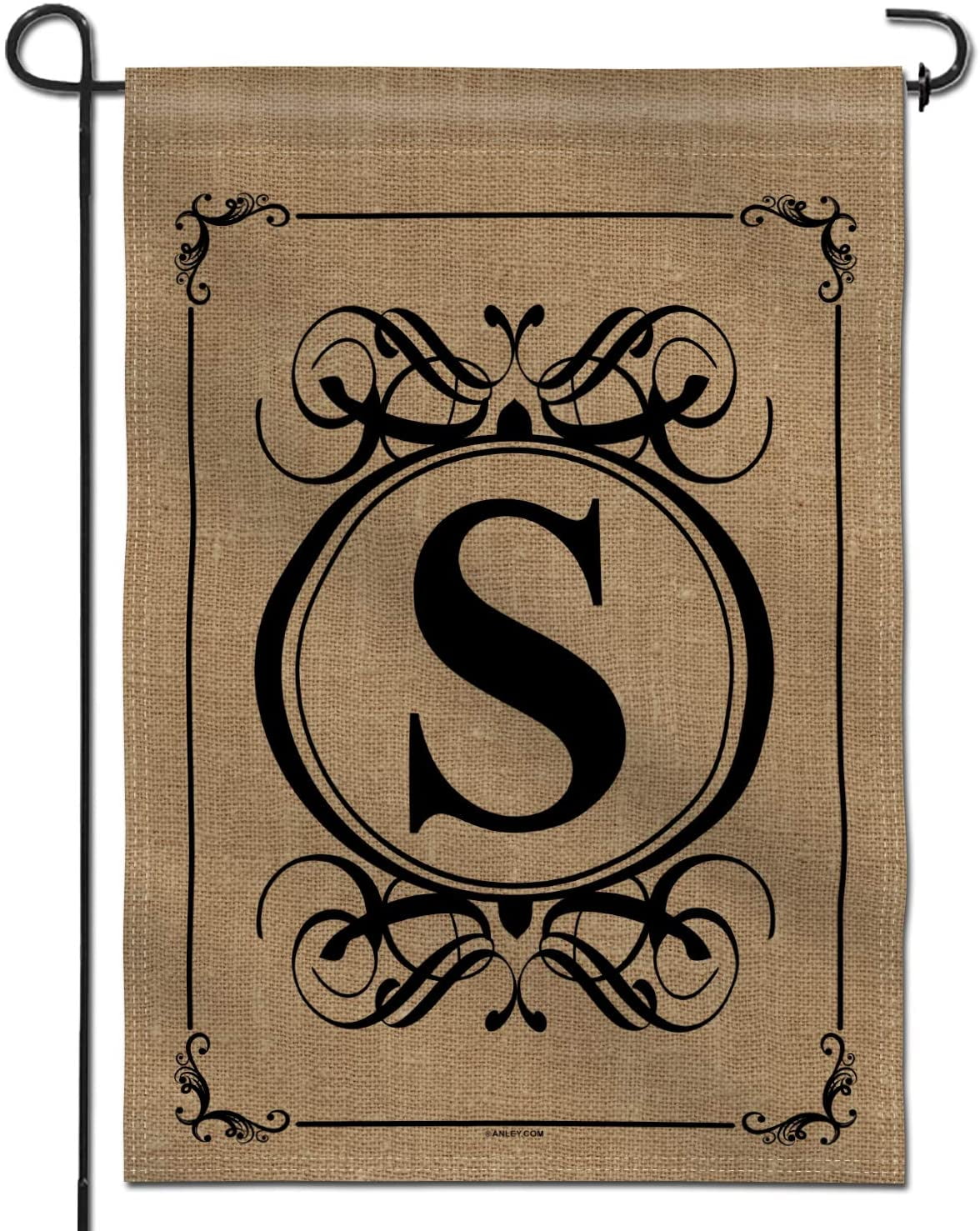 ANLEY Classic Monogram Letter S Garden Flag, Double Sided Family Last ...