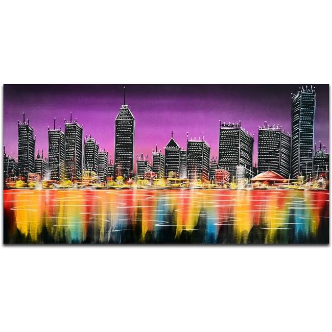 Omax Decor MC7016 20 x 40 in. Industrialization Versus Nature Handmade ...