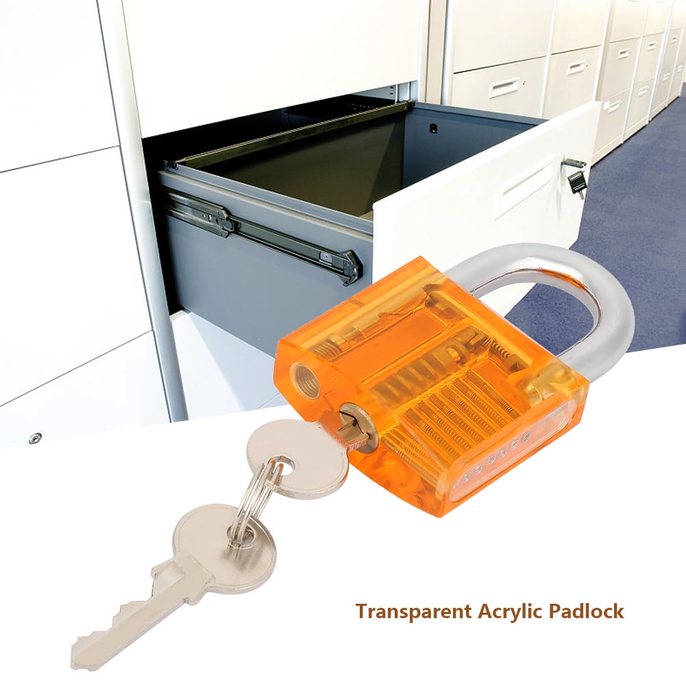 Candado con llave, Candado acrílico transparente con candado con llave ...