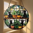 Botanical Cat Acrylic Suncatcher – Decorative Window Hanging Art ...