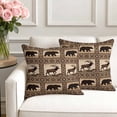 Brown Boho Throw Pillow Covers 18 x 18 Inch Pillow Covers Set of 4 ...