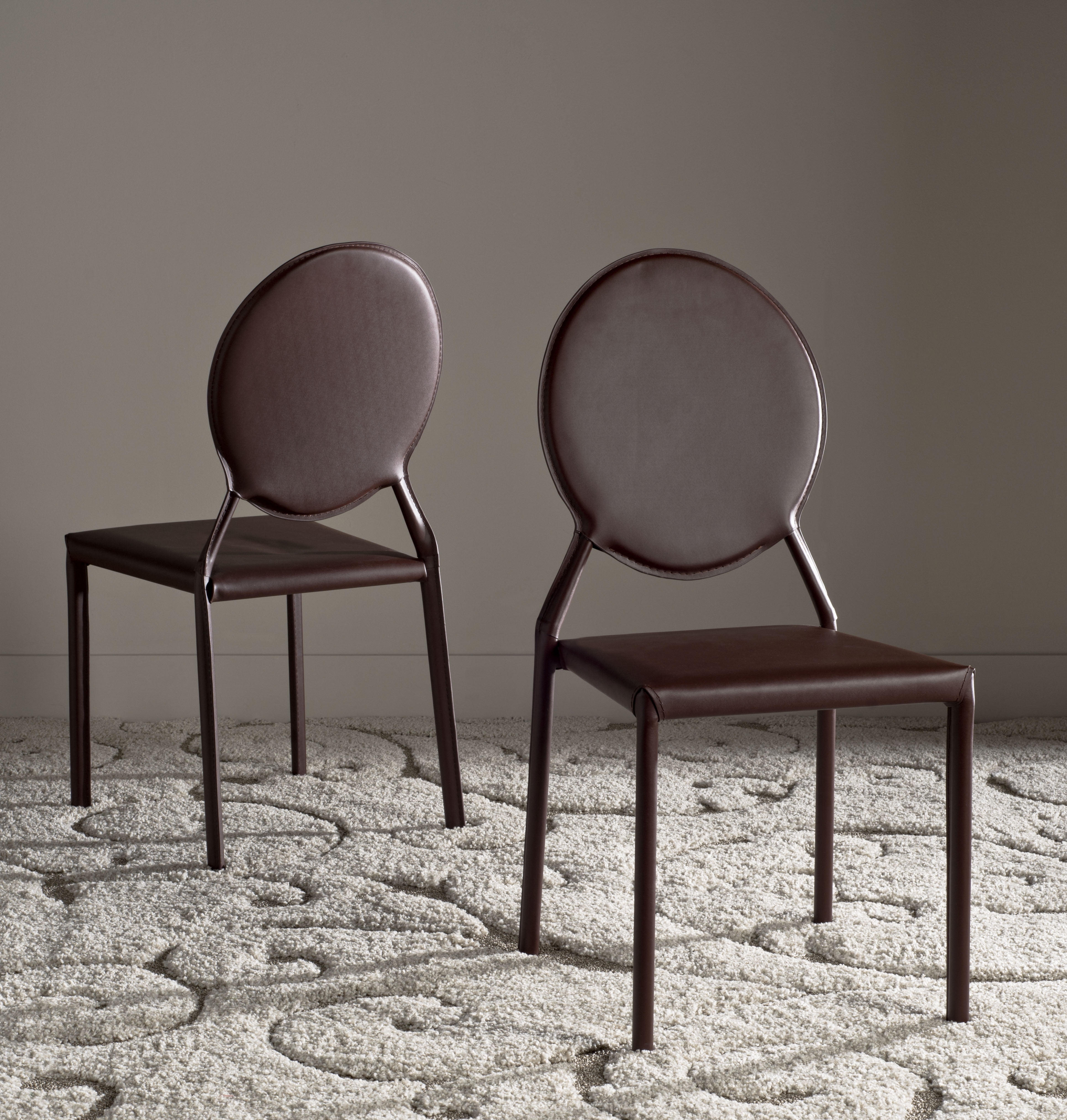 Safavieh Warner 37''H Upholstered Round Back Side Chair, Set of 2 ...