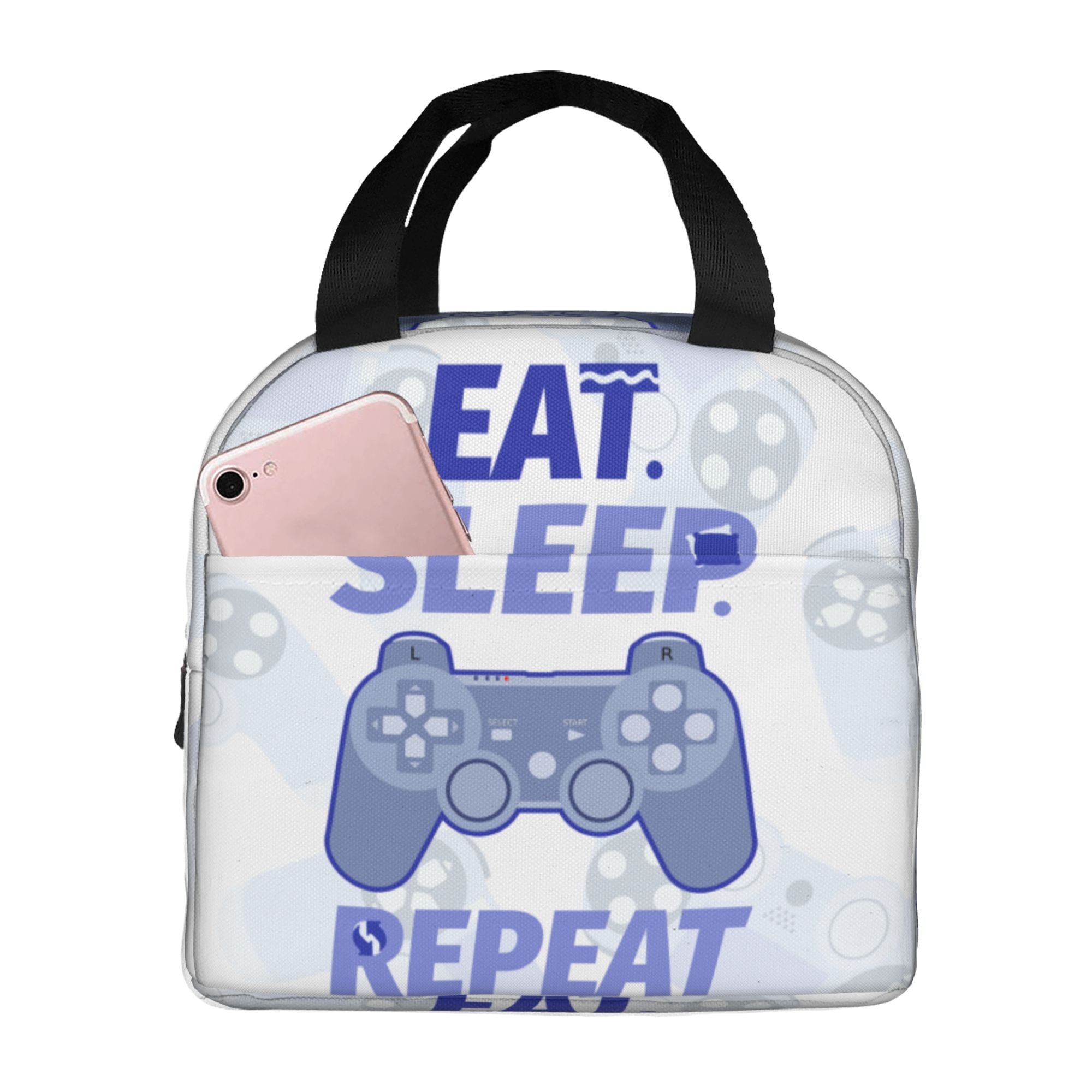 ZICANCN Insulated Lunch Bag for Women Men, Eat Sleep Game Repeat ...