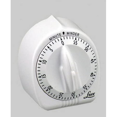 Lux Minute Minder Timer Mechanical White with Black Markings 60 Min ...