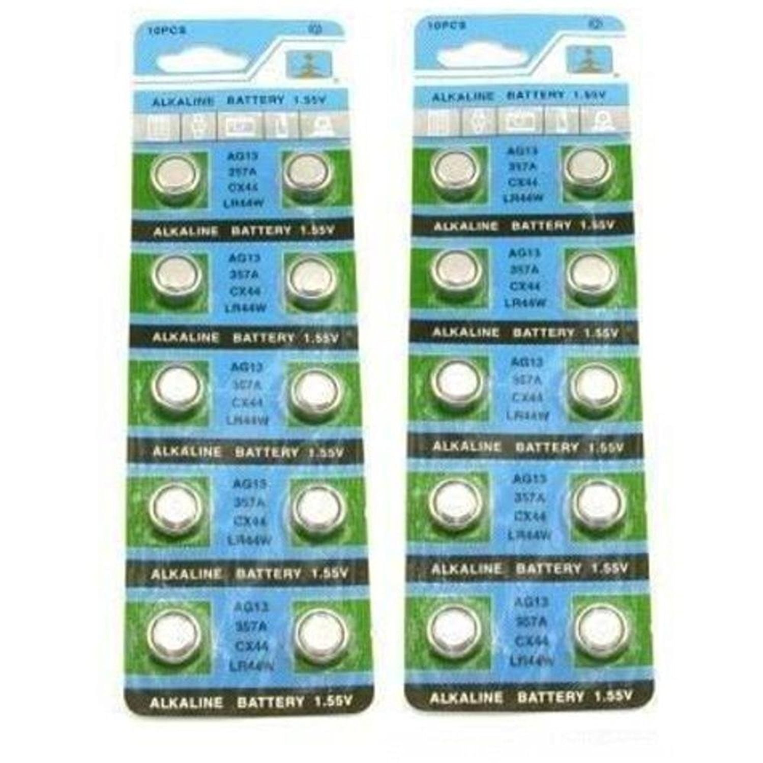 20 of AG13/357A Alkaline Button Cell Watch Battery - Walmart.com