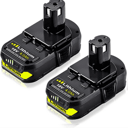 2 Packs of 6.0Ah for Ryobi One Plus P108 18V Lithium High Capacity Battery and P117 Charger Walmart