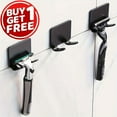 2-Pack Heavy Duty No-Drill Stainless Steel Wall Hooks, Strong Adhesive ...