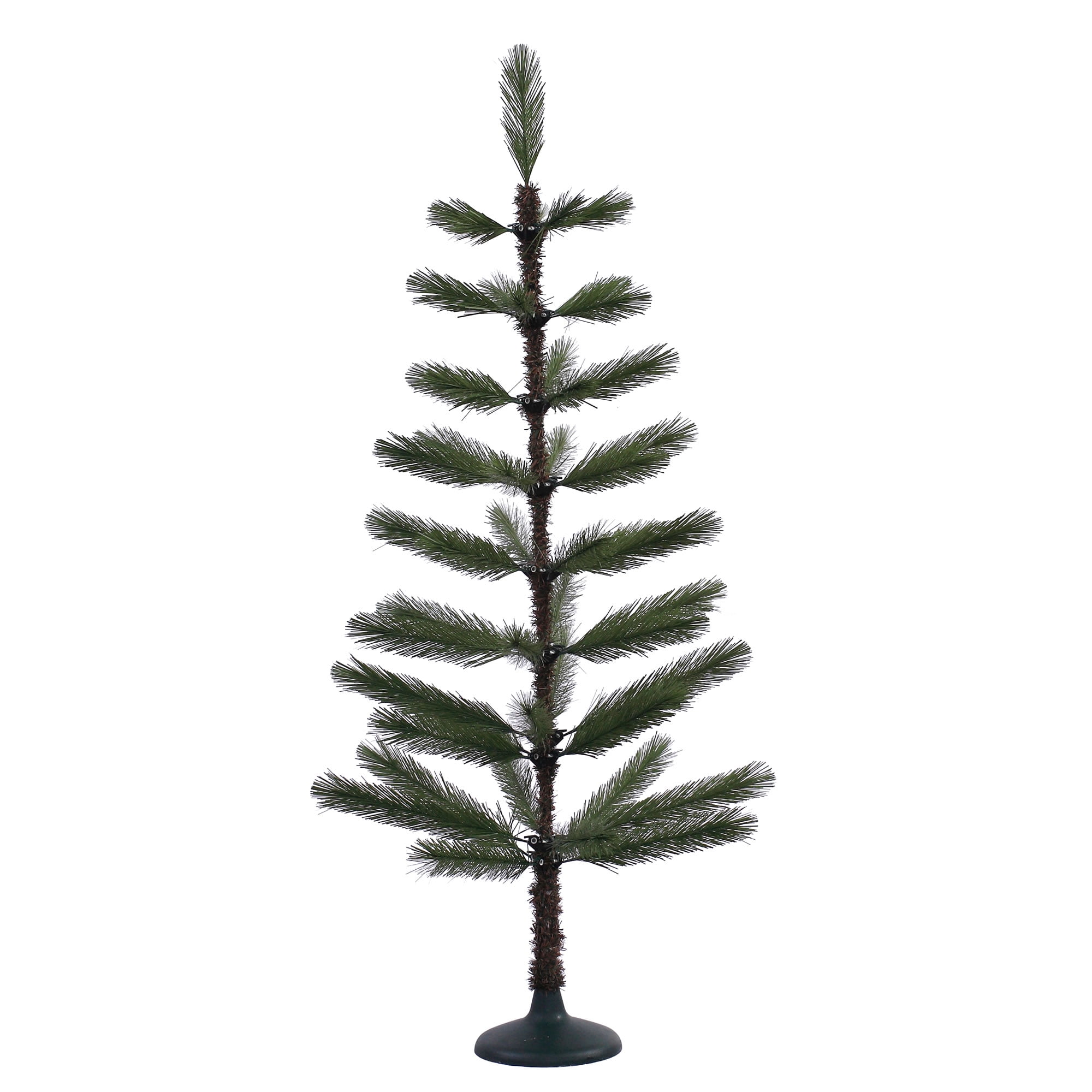 Vickerman Artificial Christmas Tree 4' x 20" Green Feather Tree 52 Tips ...