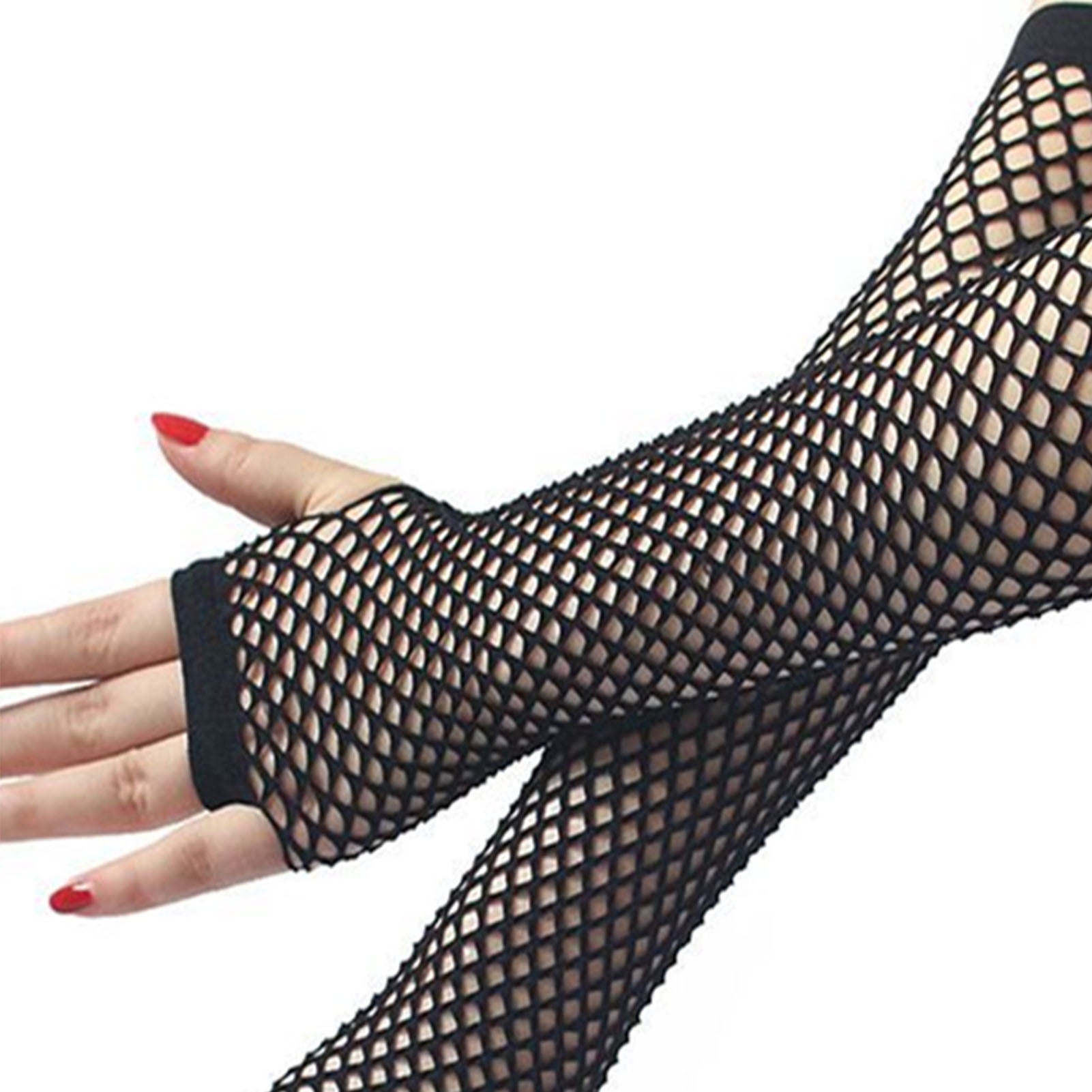 Click here for Zaqw Black Fishnet Gloves  Half Finger Fishnet Glo... prices