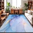 Abstract Marble Area Rugs 5x8ft Purple Blue Gradient Watercolor Texture ...