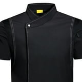 Chef Coat Jacket Short Sleeve Work Wear Cooking Clothes Catering Shirt ...