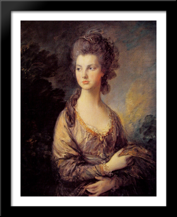 Mrs. Graham 28x34 Large Black Wood Framed Print Art by Thomas ...