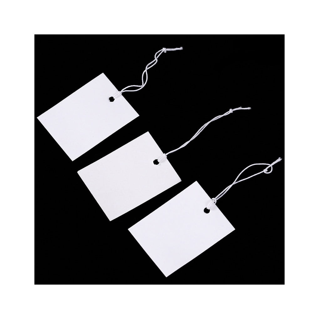 Linyer 90 Pieces Marking Hang Tags Display Label with Elastic String ...