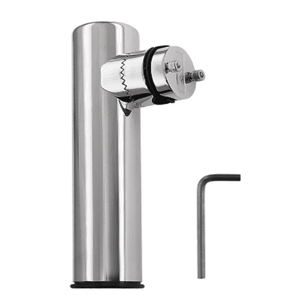 Geloo Stainless Steel Boat Fishing Rod Pole Holder Clamp Support Stand ...