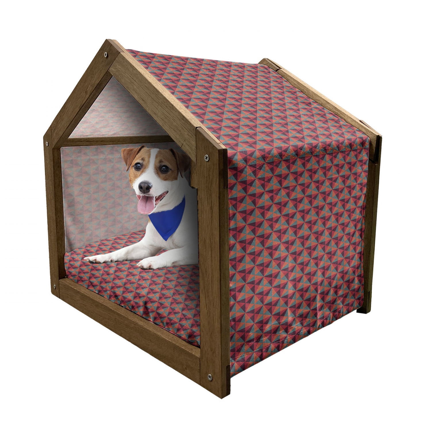 Geometric Pet House, Triangle Dimension Fractal Modern Style Mosaic ...