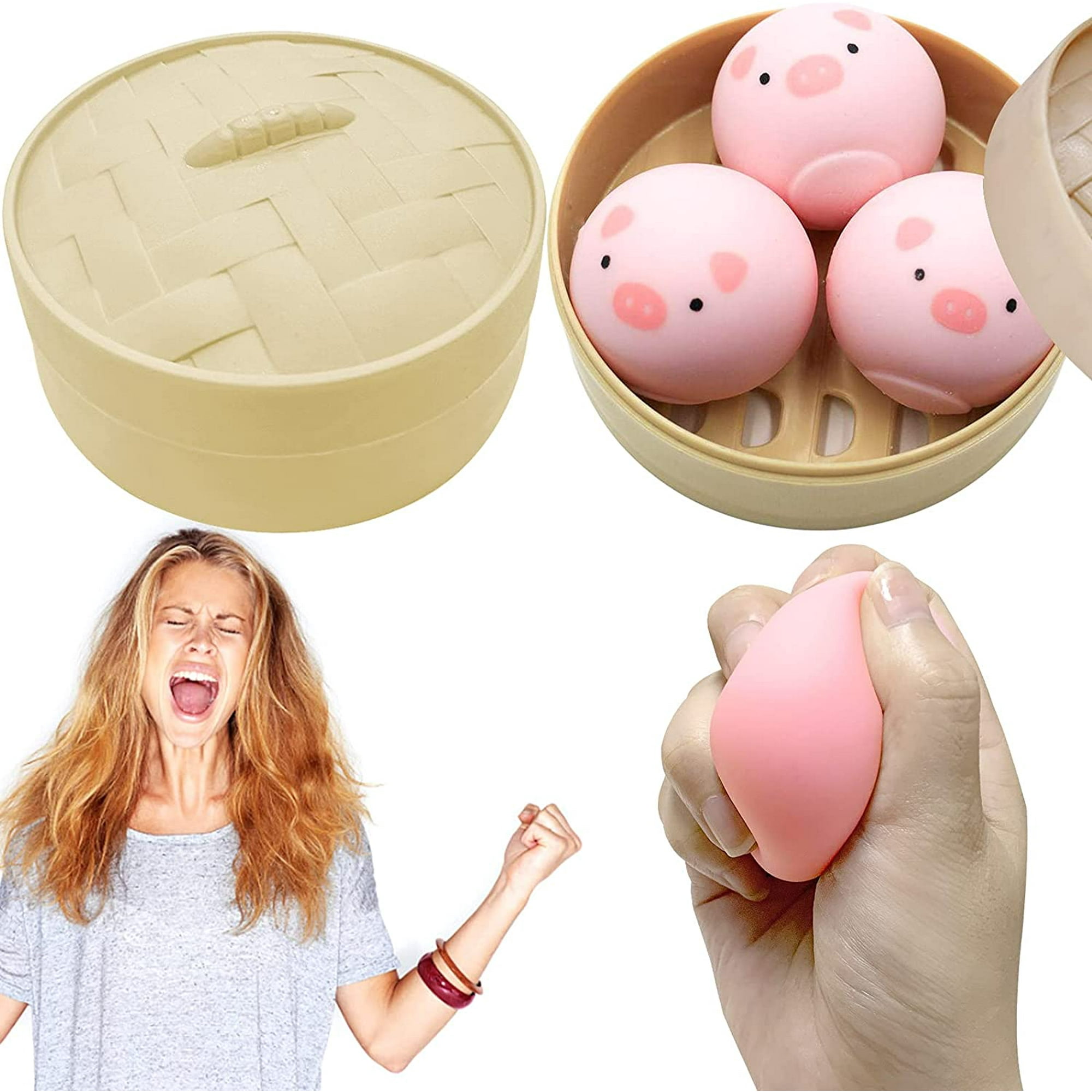 Click here for Xuxuxiangxiang 3pcs Piglet Dumpling Squishy  Senso... prices