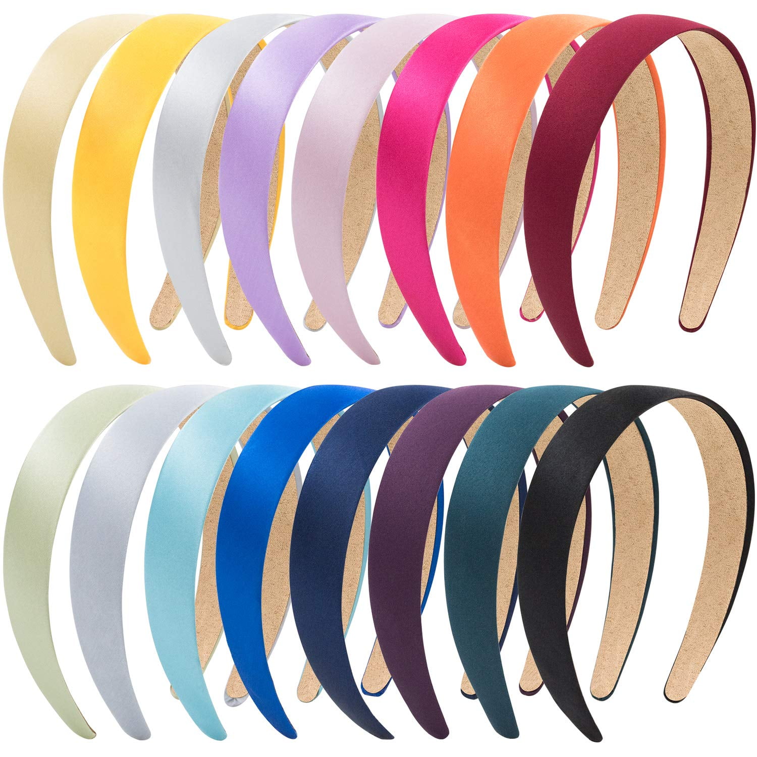 Click here for Amdohai 16 Pieces Satin Headband Hard Headbands Wi... prices