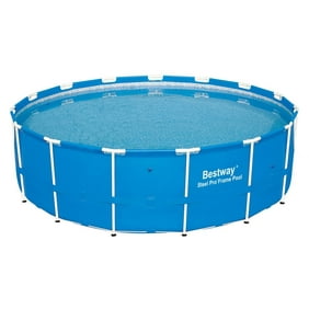 Bestway 24' x 12' x 52" Rectangular Frame Above Ground Swimming Pool ...