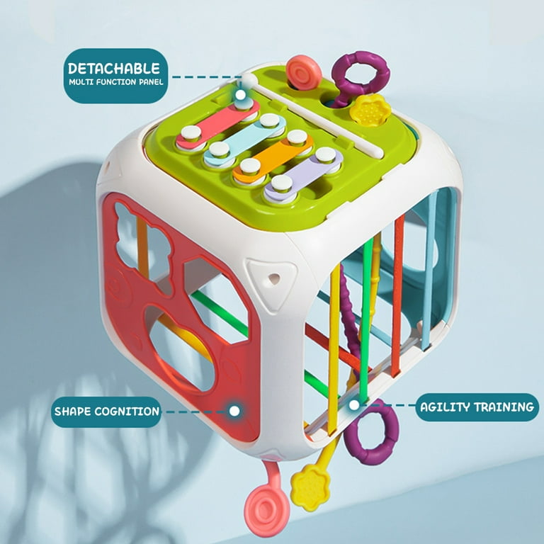 Relax love Baby Shape Sorter Toy Cube Colorful Montessori Shape Sorting Early Educational Shape Sorting Games Montessori Sensory Toys for Fine Motor Skill Toddlers Walmart