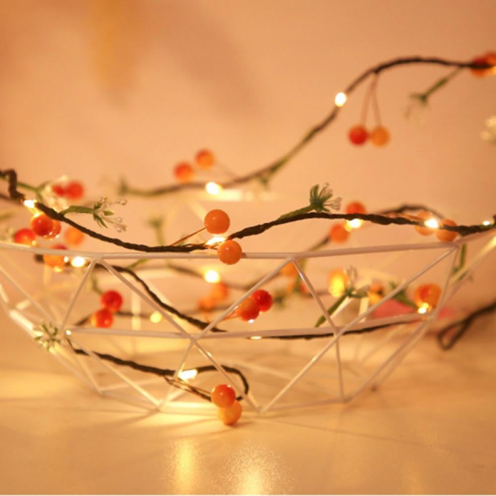 Enlightened String Lights 20 LEDs Acorn Lights Battery Powered Fairy ...