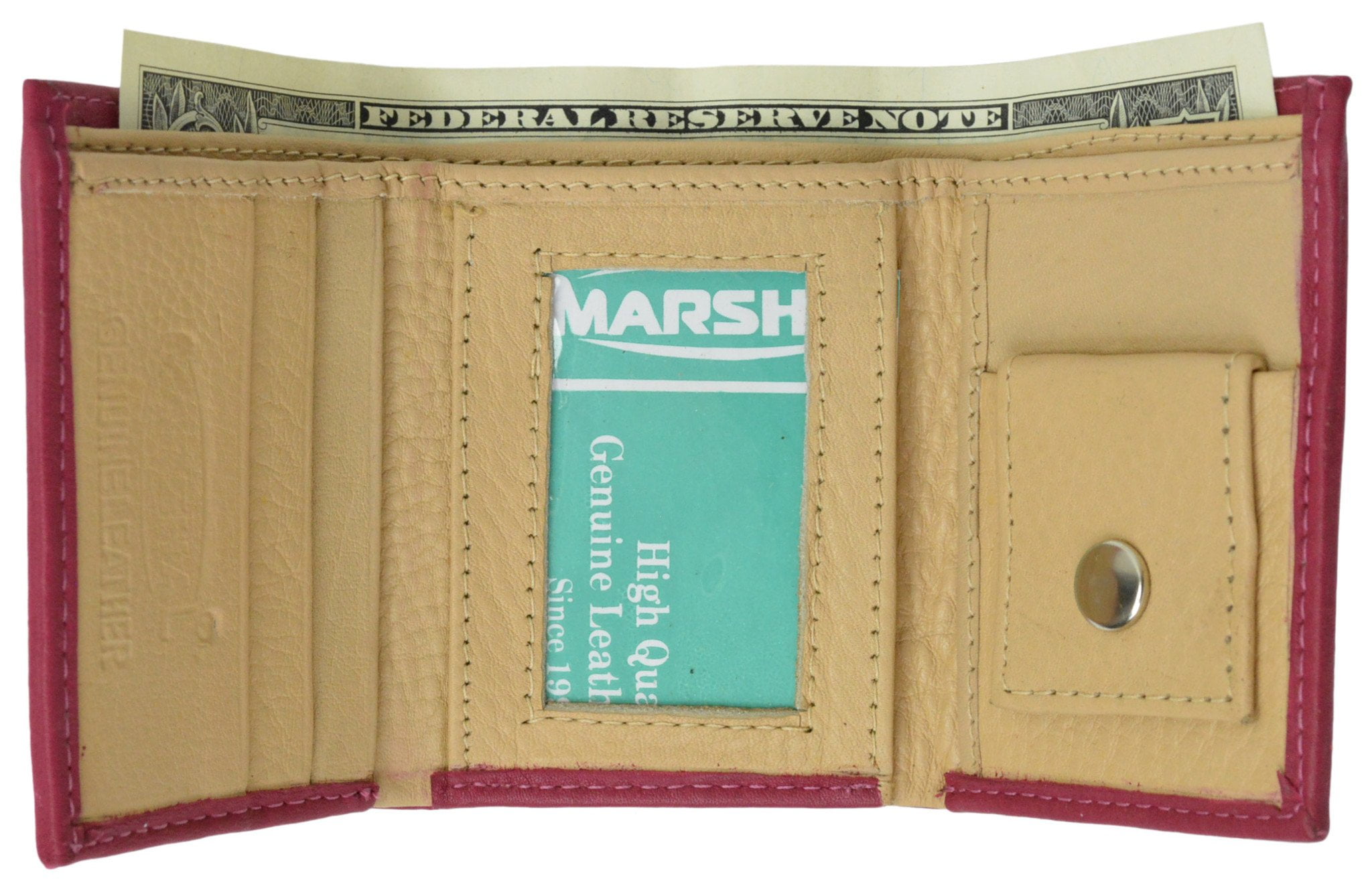 Premium Soft Leather Childrens Trifold Wallet Kids Bicolor Wallet Gift ...