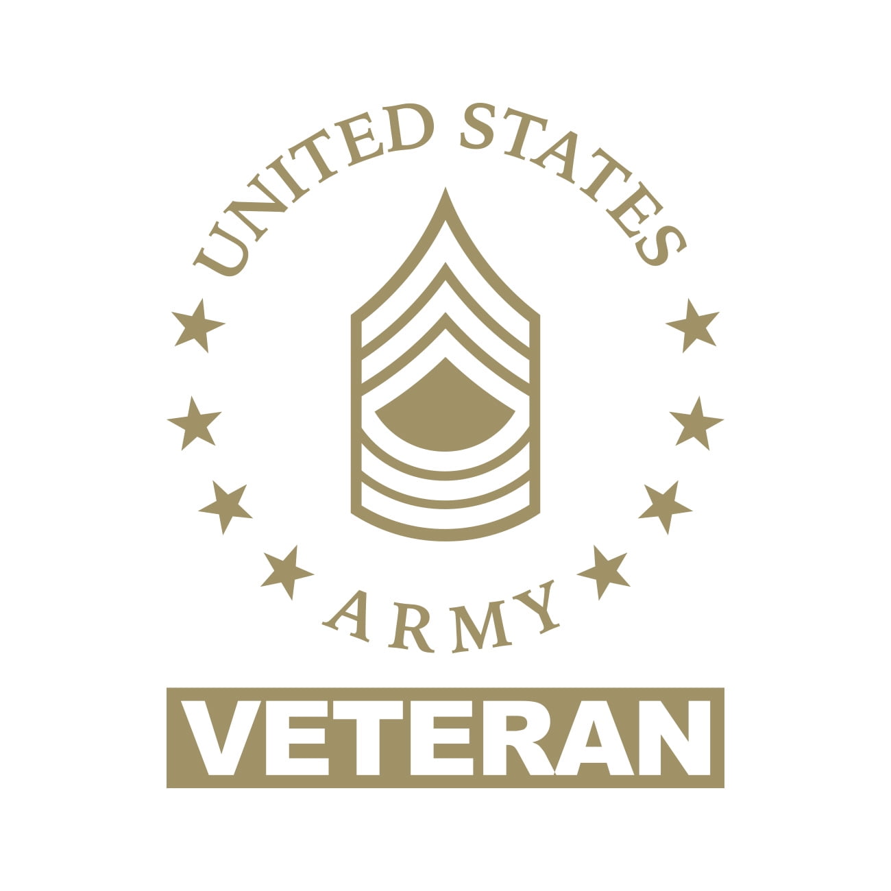E-8 Master Sergeant Veteran US Army Rank Sticker Decal Die Cut - Self ...