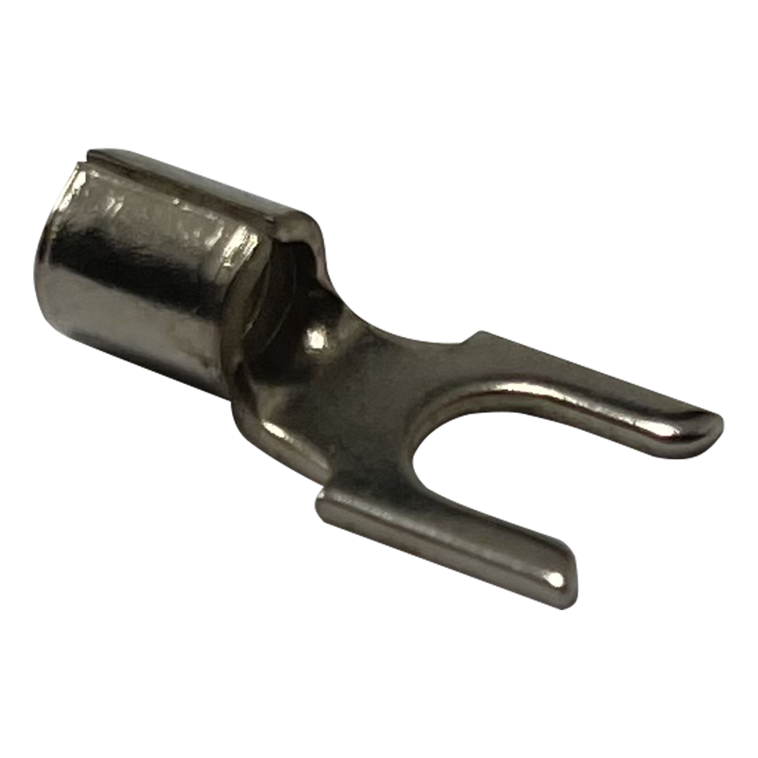 (100) High Temperature Non-Insulated Block Spade Connector 12-10 Gauge AWG 10# Stud Electrical ...