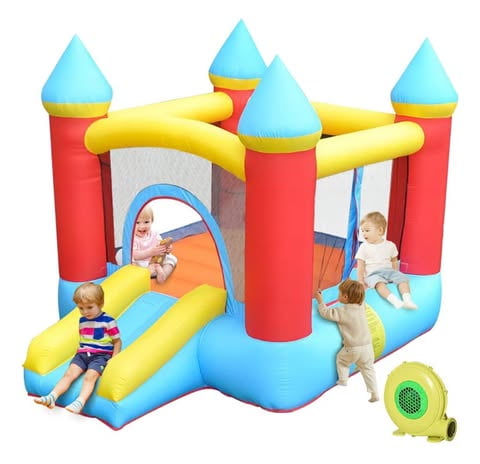 Trampolín Brincolin Infantil Castillo Bomba Inflable Lona De Salto Azul ...