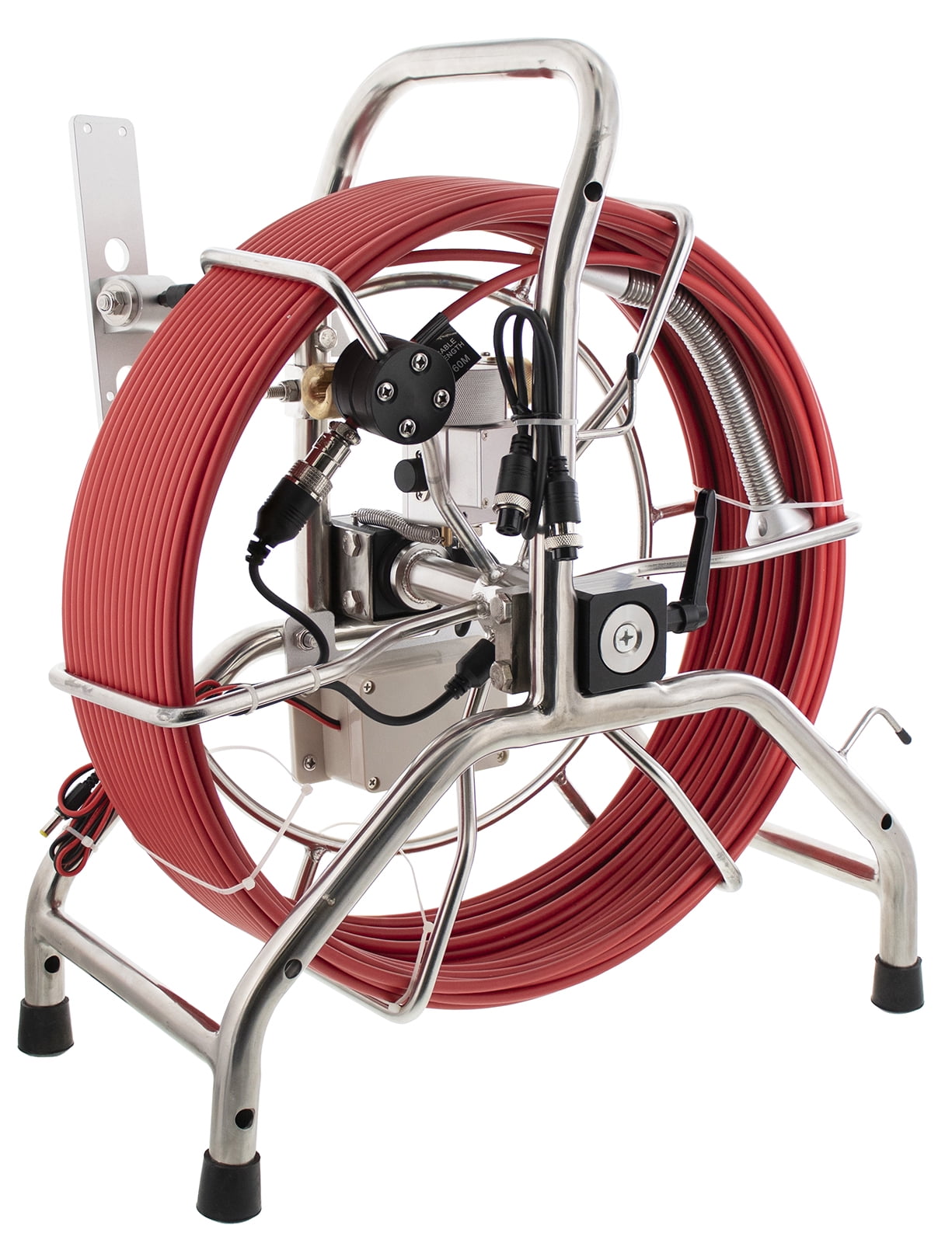 Steel Dragon Tools® 60m Cable Reel and Cable for Pipe Inspection ...