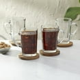 Libbey Tempo Tall Clear Glass Mugs, 16 oz, Set of 4, Coffee Latte ...