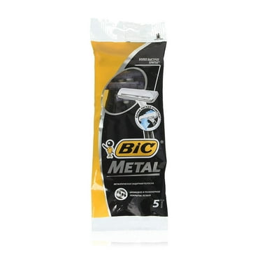 BIC Metal Blade Shaving Disposable Razor, Perfect for One-Time Use, 5 ...