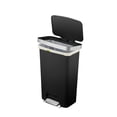 Kitchen Trash Can, 11.9 Gallon Resin Rectangular Step Lid Garbage Bin ...