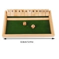 Wooden Shut The Box Dice Game, Classic Board Game With Double-Sided ...